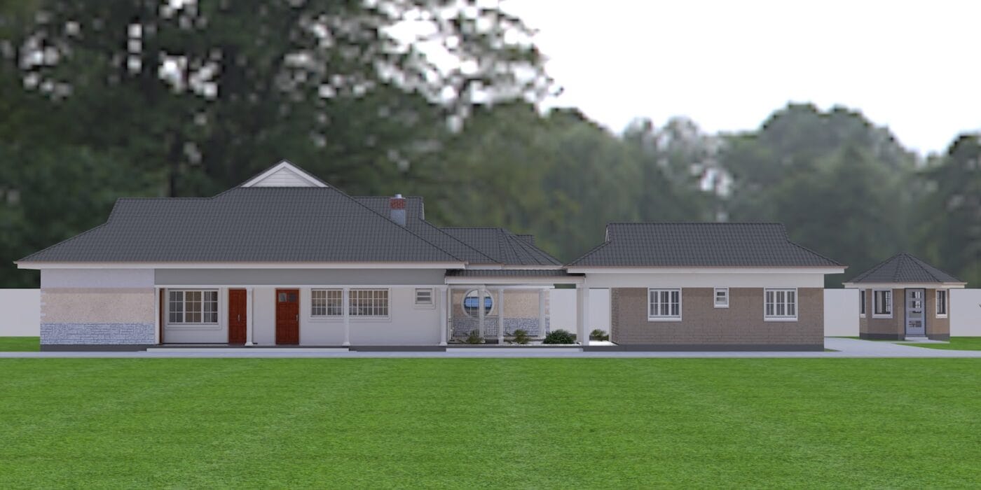 4 Bedroom House Plan with DSQ and Gazebo - ID 135 - Nyolenju