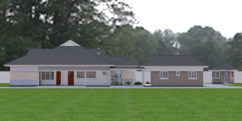 4 Bedroom House Plan with DSQ and Gazebo - ID 135 - Nyolenju