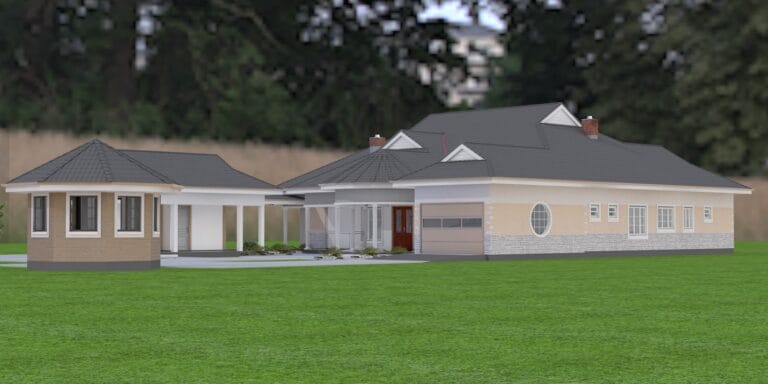 4 Bedroom House Plan with DSQ and Gazebo - ID 135 - Nyolenju