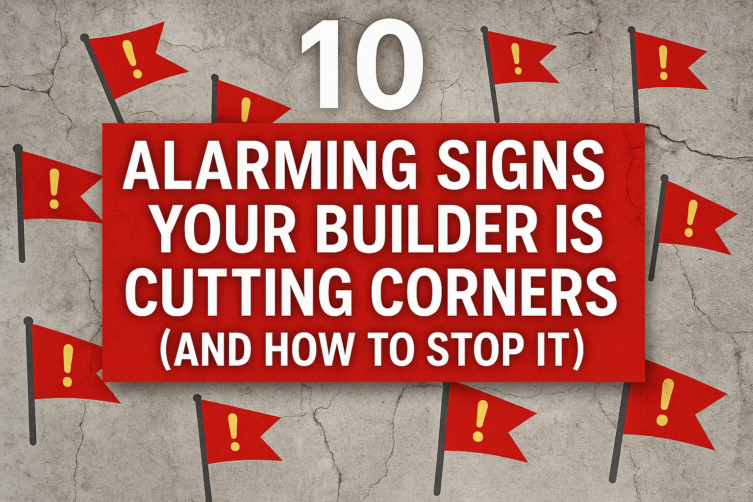 10 Alarming Signs Your Builder Is Cutting Corners (And How to Stop It)